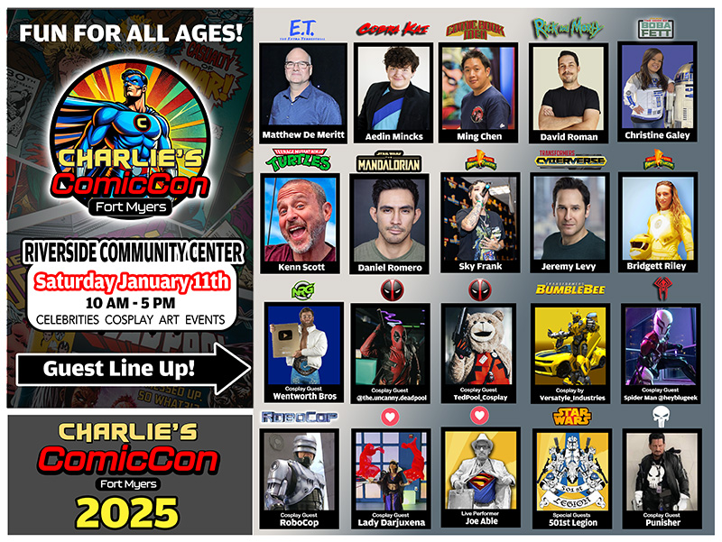 Charlie's Comic Con - Past Guests